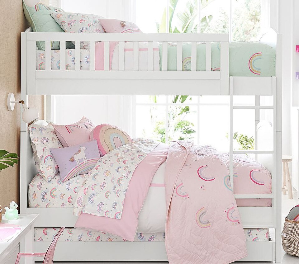 Rainbow Cloud Organic Sheet Set & Pillowcases | Pottery Barn Kids UK